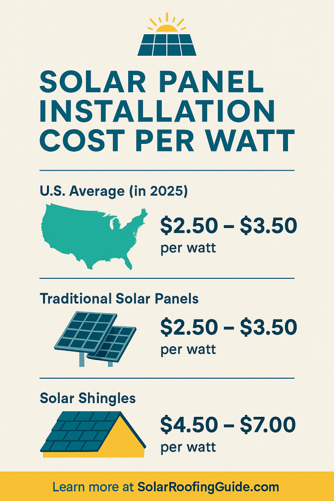 Solar Panel Installation Cost per Watt: What U.S. Homeowners Need to ...
