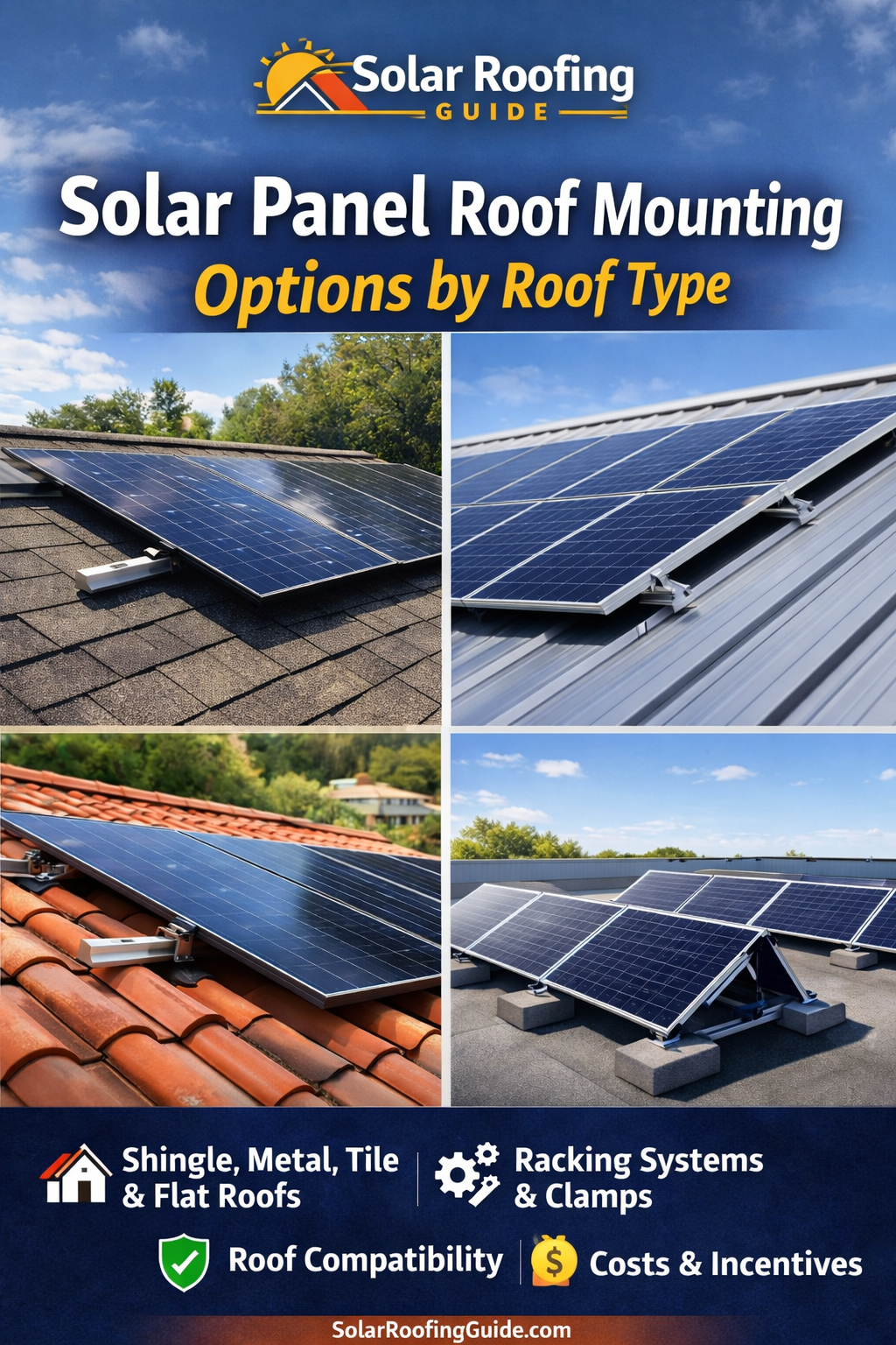 Solar Panel Roof Mounting: Best Options By Roof Type For Safe ...